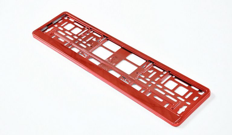 Red Chrome Number Plate Holder – 4D Custom Plates