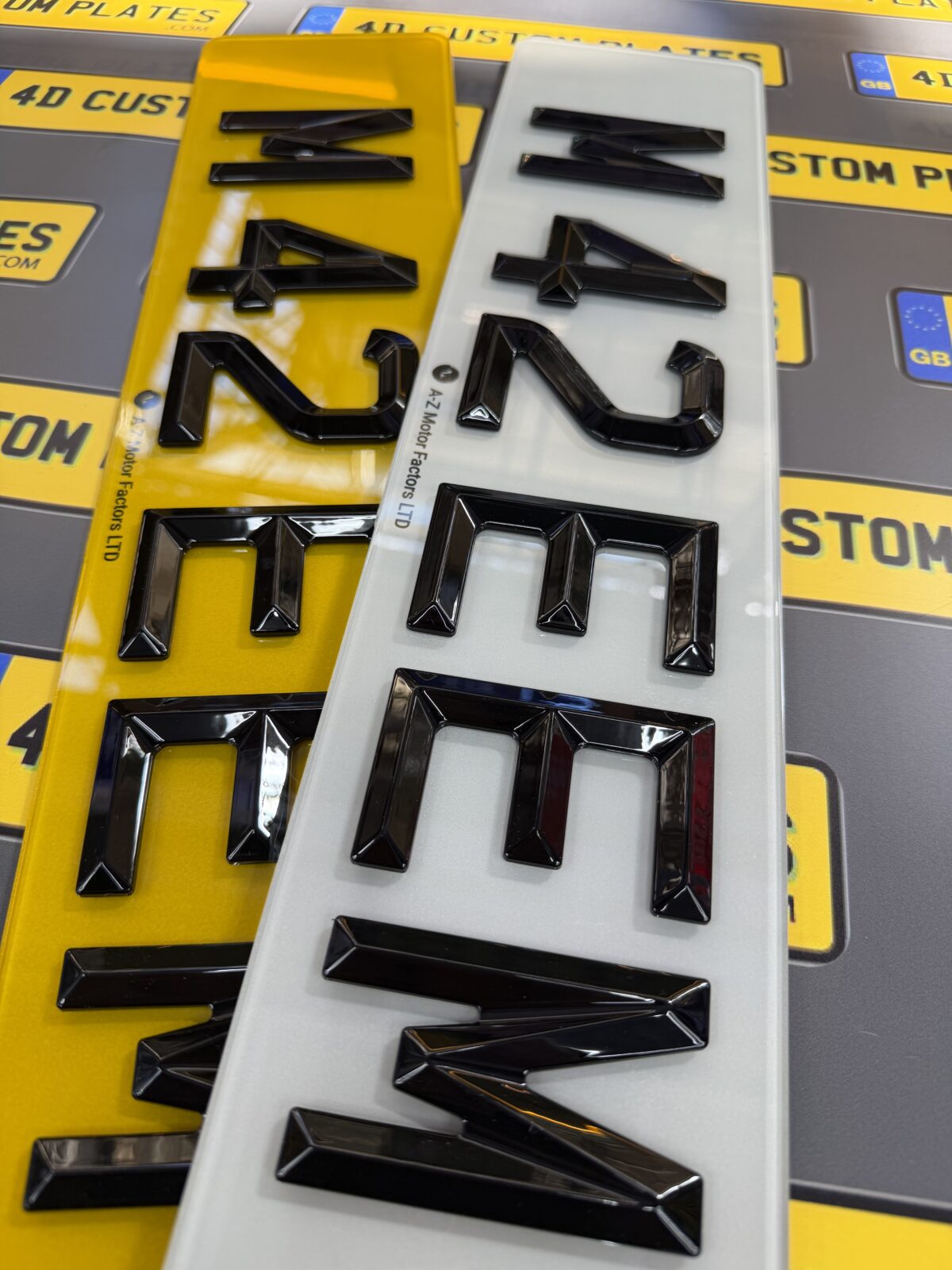 4D Retro Beveled – Premium Style – 4D Custom Plates